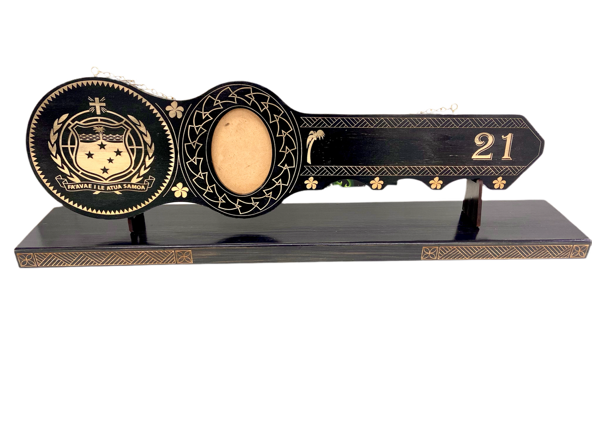 21st key samoan shield design with Base – Nuttall Henderson Jewellers